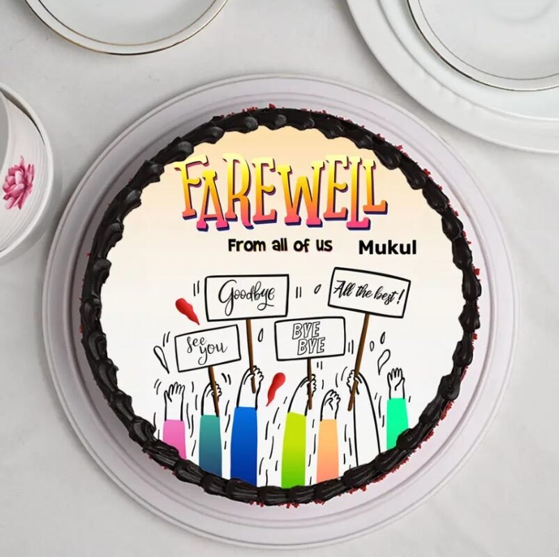 Golden Memories Goodbye Cake - Bakings