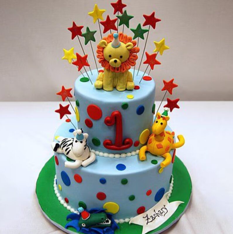 Jungle Safari Tier Cake - Bakings