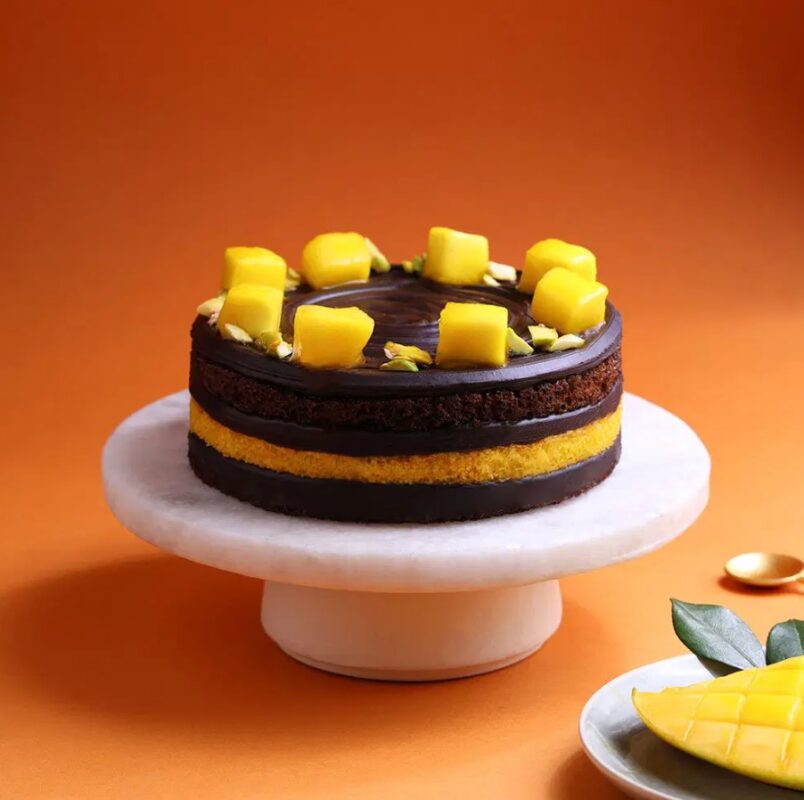 Love you Maa Chocolate Mango Cake - Bakings