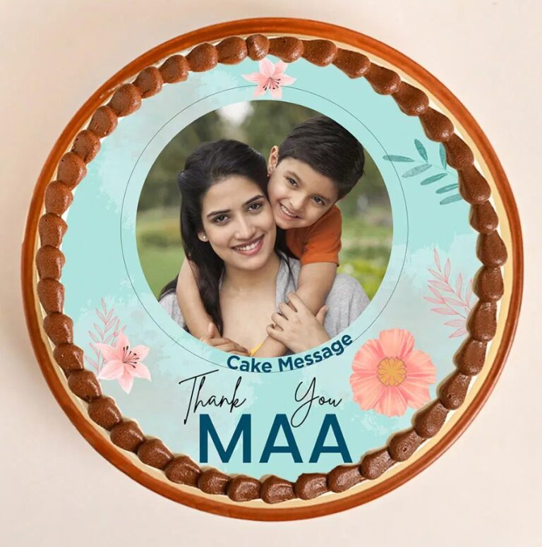 Thankyou Maa Photo Cake - Bakings